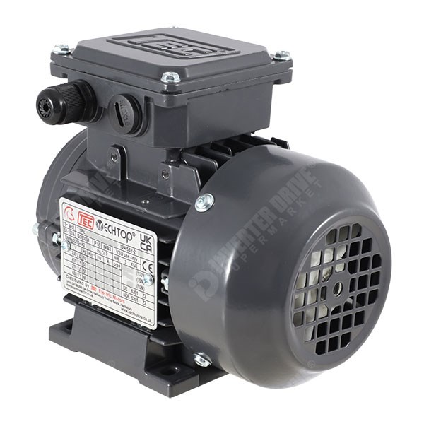 TEC IE2 0.12kW Aluminium Three Phase Motor 230V/400V 2 Pole 56 Frame B3 - AC Motors (Three Phase)